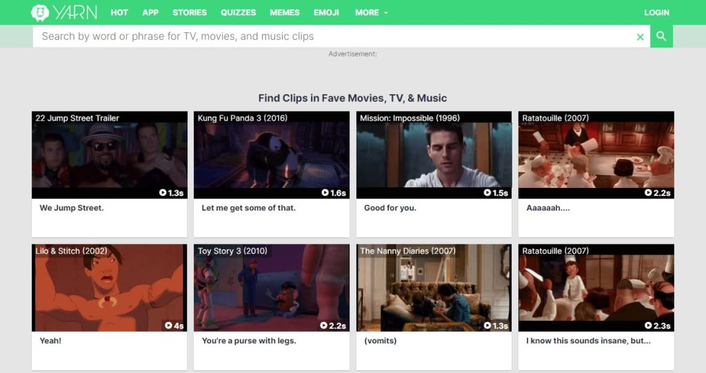 getyarn.io-根据台词找电影 | 瓜皮猪博客-免费网络资源分享